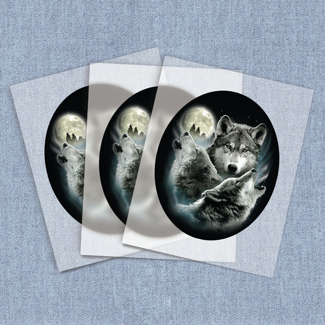Three Wolves Direct-to-film Transfers, Wildlife DTF Heat Transfer, Iron ...