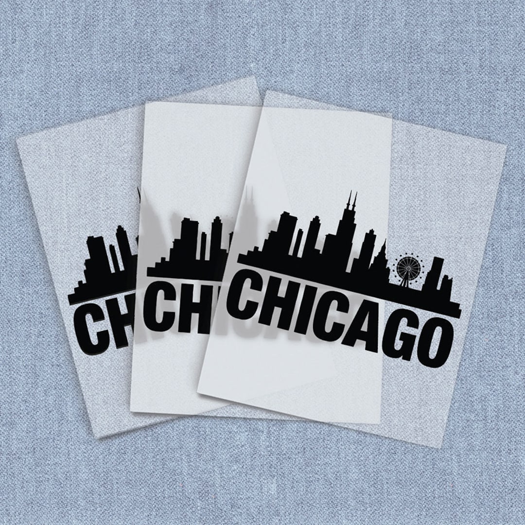 Chicago Skyline DTF Heat Transfer, City Iron-on Transfer, Direct-to ...