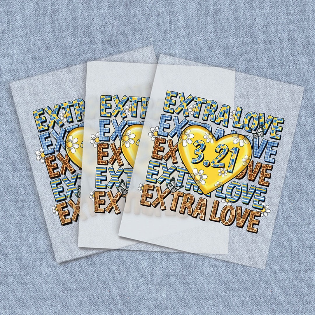 Extra Love, DTF Heat Transfer, Extra Love, Iron-on Transfer, Direct-to ...