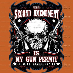 Never Expire DTF Heat Transfer, 2nd Amendment Iron-on Transfer, Direct-to-film Home Iron Full ...