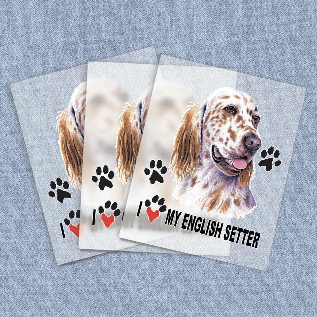English Setter, DTF Heat Transfer, Iron-on Transfer, Direct-to-film ...