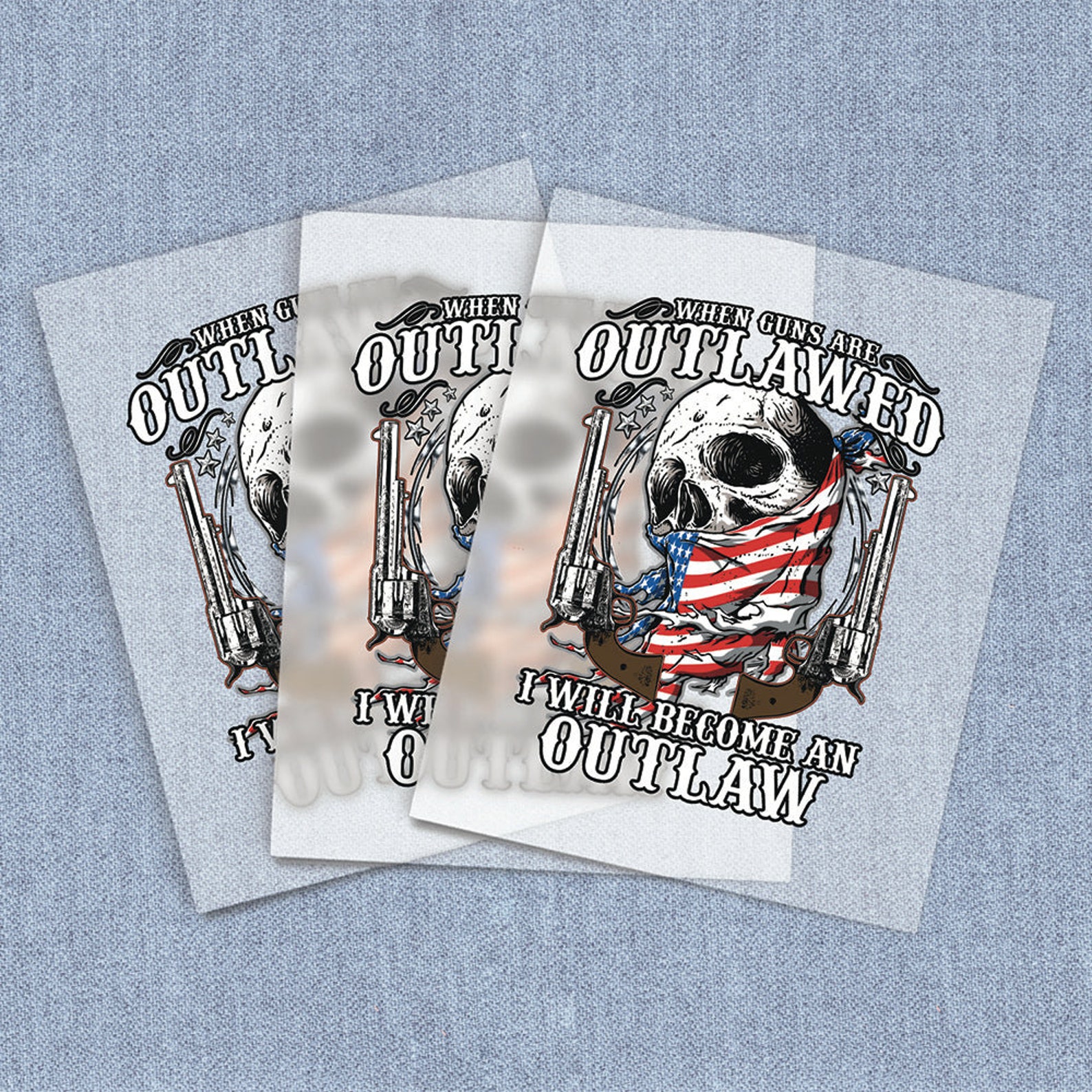 2nd Amendment DTF Heat Transfer, Become an Outlaw Direct-to-film Iron-on Transfer, Full Color ...