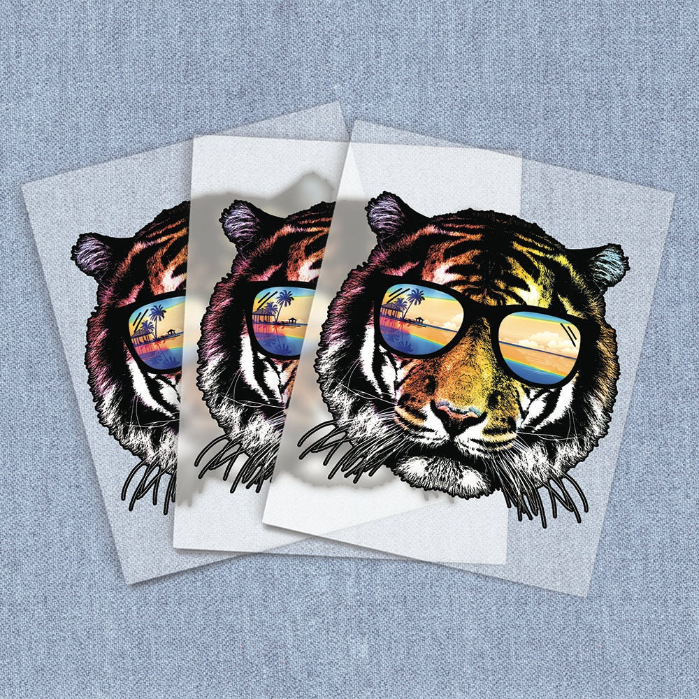 Wildlife DTF Heat Transfer, Summer Tiger Direct-to-film Iron-on ...
