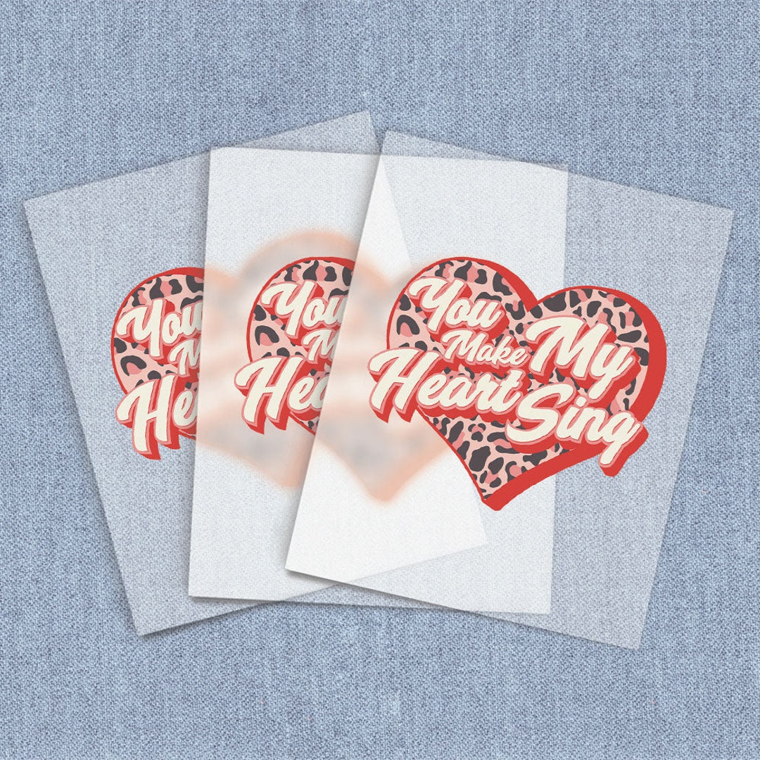 You Make My Heart Sing Iron-on Heat Transfer, Leopard DTF Transfers ...