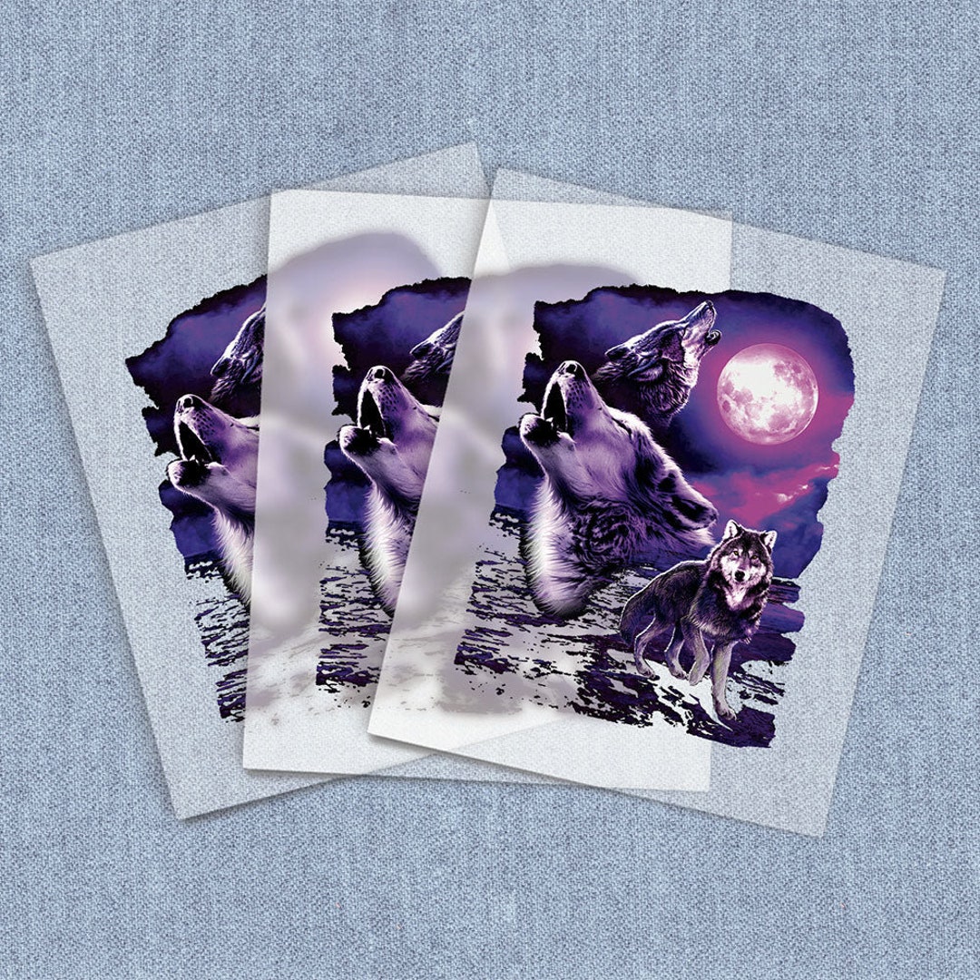 Fantasy Wolf Moon DTF Heat Transfer, Iron-on Transfer, Direct-to-film ...