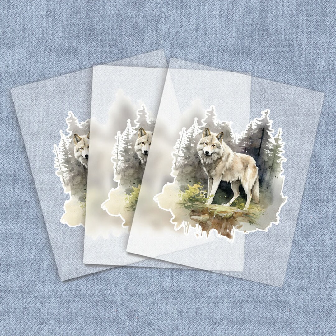 In the Woods Direct-to-film Transfers, Wolf DTF Heat Transfer, Iron-on ...