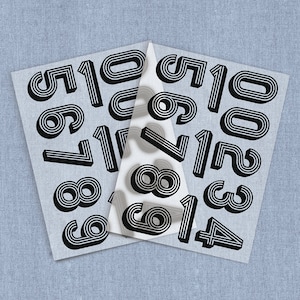 Cutup Numbers DTF Heat Transfer, Soccer Numbers Direct-to-film Iron-on ...
