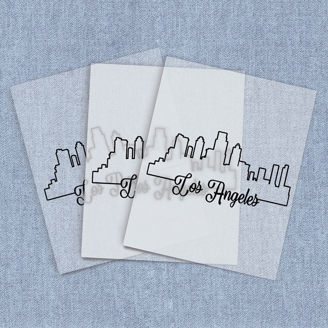 Los Angeles Outlines, DTF Heat Transfer, Iron on Transfer, Direct-to-film Home Iron Full Color ...
