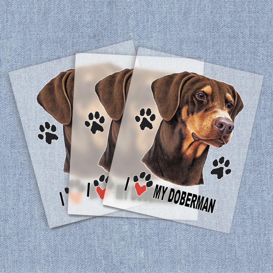 Doberman, DTF Heat Transfer, Iron-on Transfer, Direct-to-film Home Iron ...