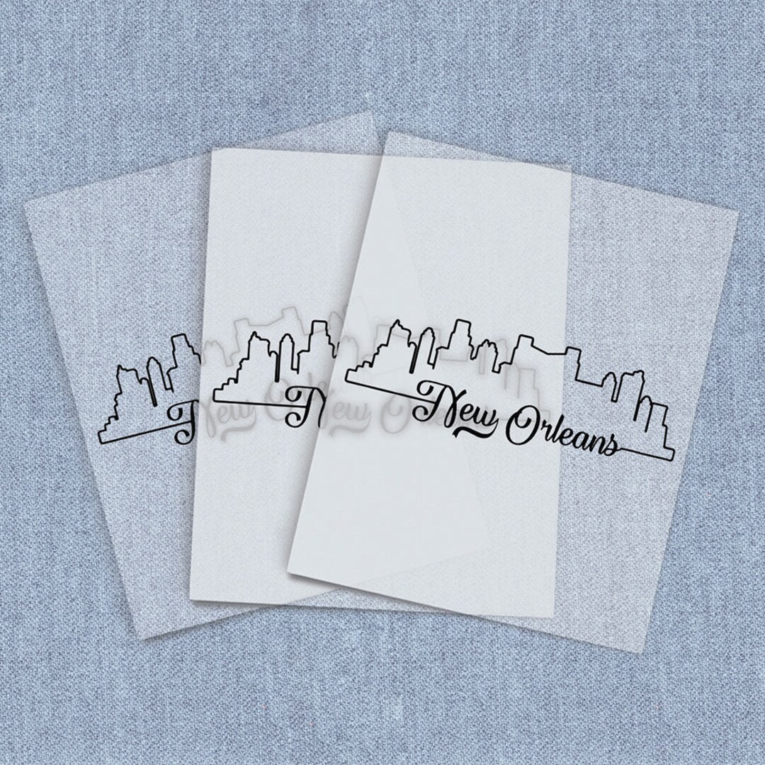 New Orleans Outlines, DTF Heat Transfer, Iron-on Transfer, Direct-to ...