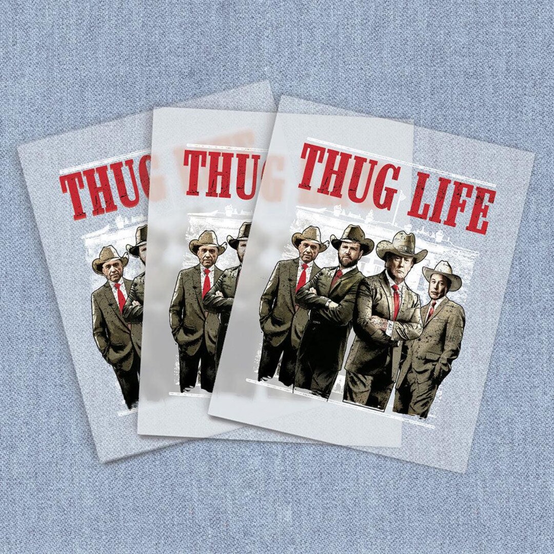 Thug Life Trump, DTF Heat Transfer, Iron-on Transfer, Direct-to-film ...