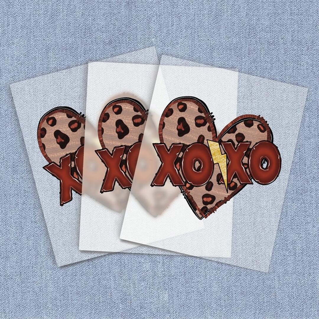 XOXO Heart, DTF Heat Transfer, Iron-on Transfer, Direct-to-film Home ...