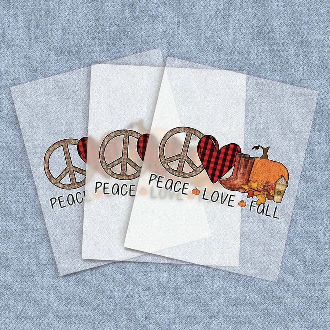Peace Love Fall Direct-to-film Transfers, Seasonal DTF Heat Transfer ...
