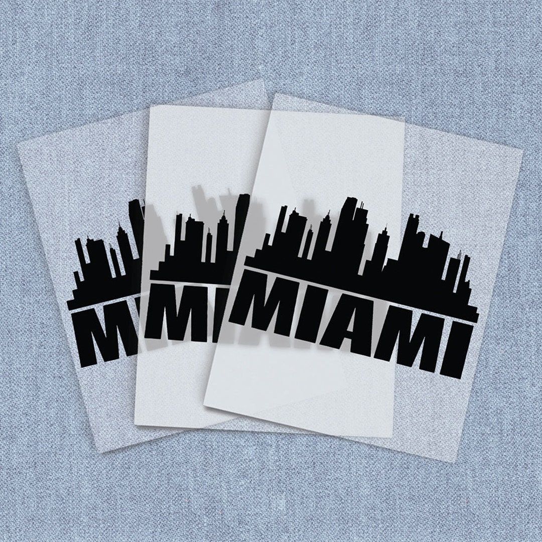 Miami Outlines, DTF Heat Transfer, Floral Iron-on Transfer, Direct-to ...