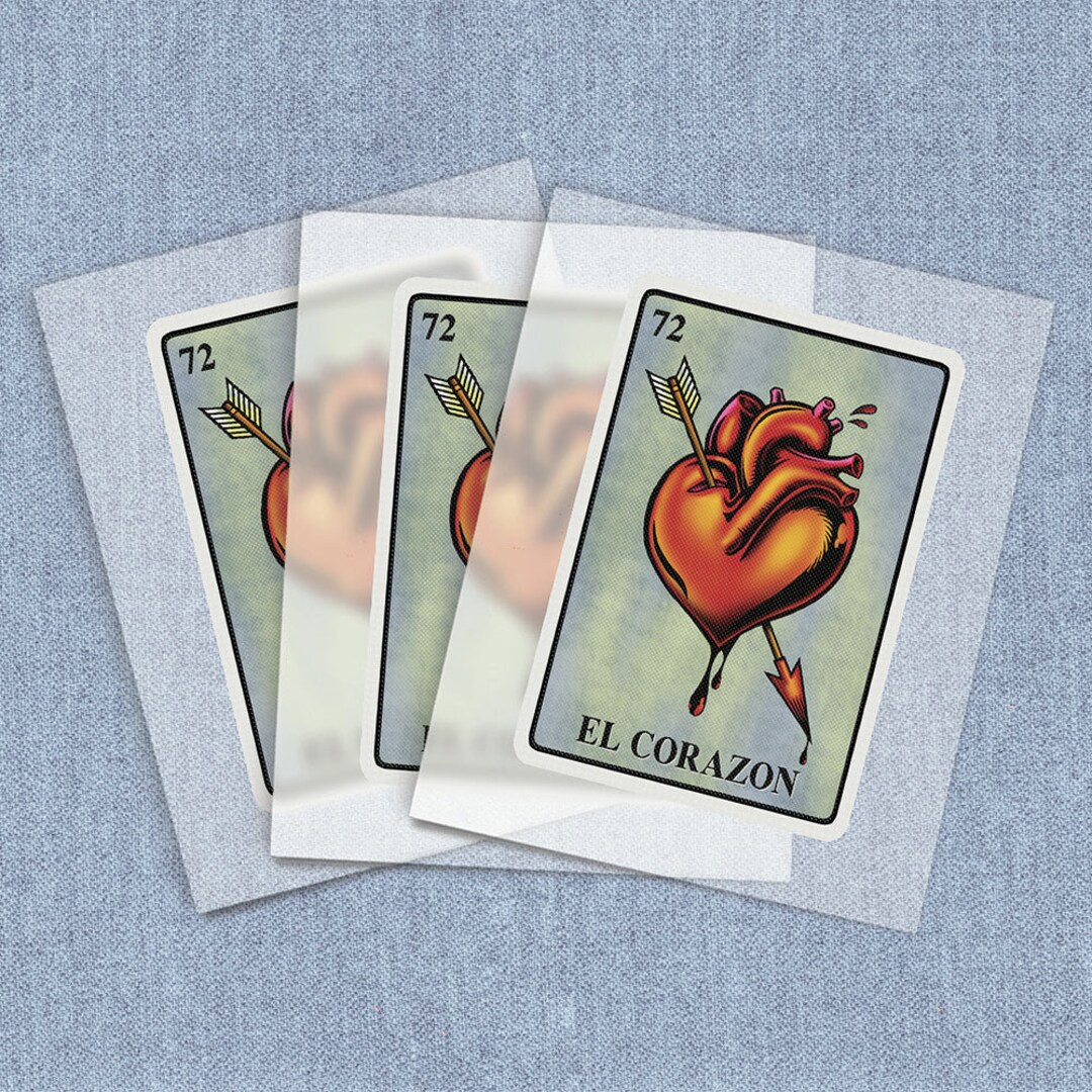 El Corazon DTF Heat Transfer, Seasonal Iron-on Transfer, Direct-to-film ...