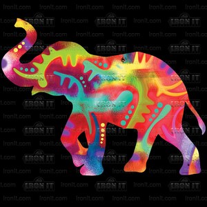 Good Luck Elephant DTF Heat Transfer, Animal Iron-on Transfer, Direct ...