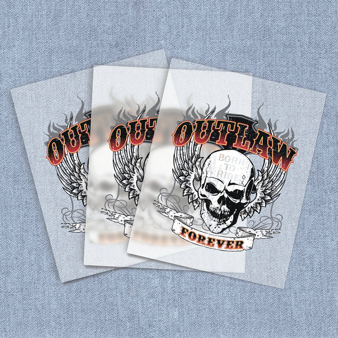 Motorcycles DTF Heat Transfer, Outlaw Forever Direct-to-film Iron-on ...