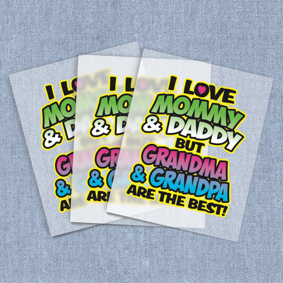 Kids DTF Heat Transfer, I Love Mommy and Daddy Direct-to-film Iron-on ...