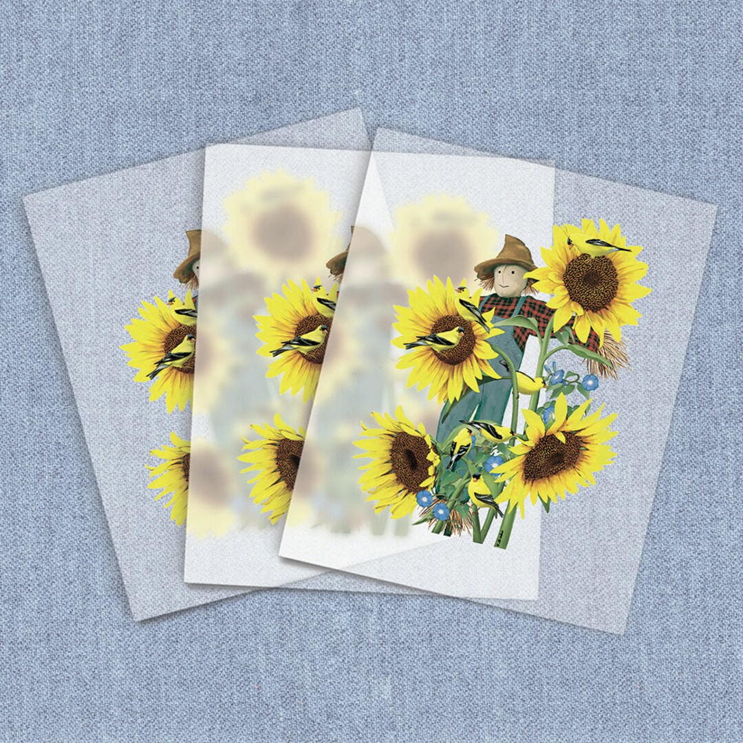 Scarecrow & Sunflowers DTF Heat Transfer, Direct-to-film Digital Heat ...