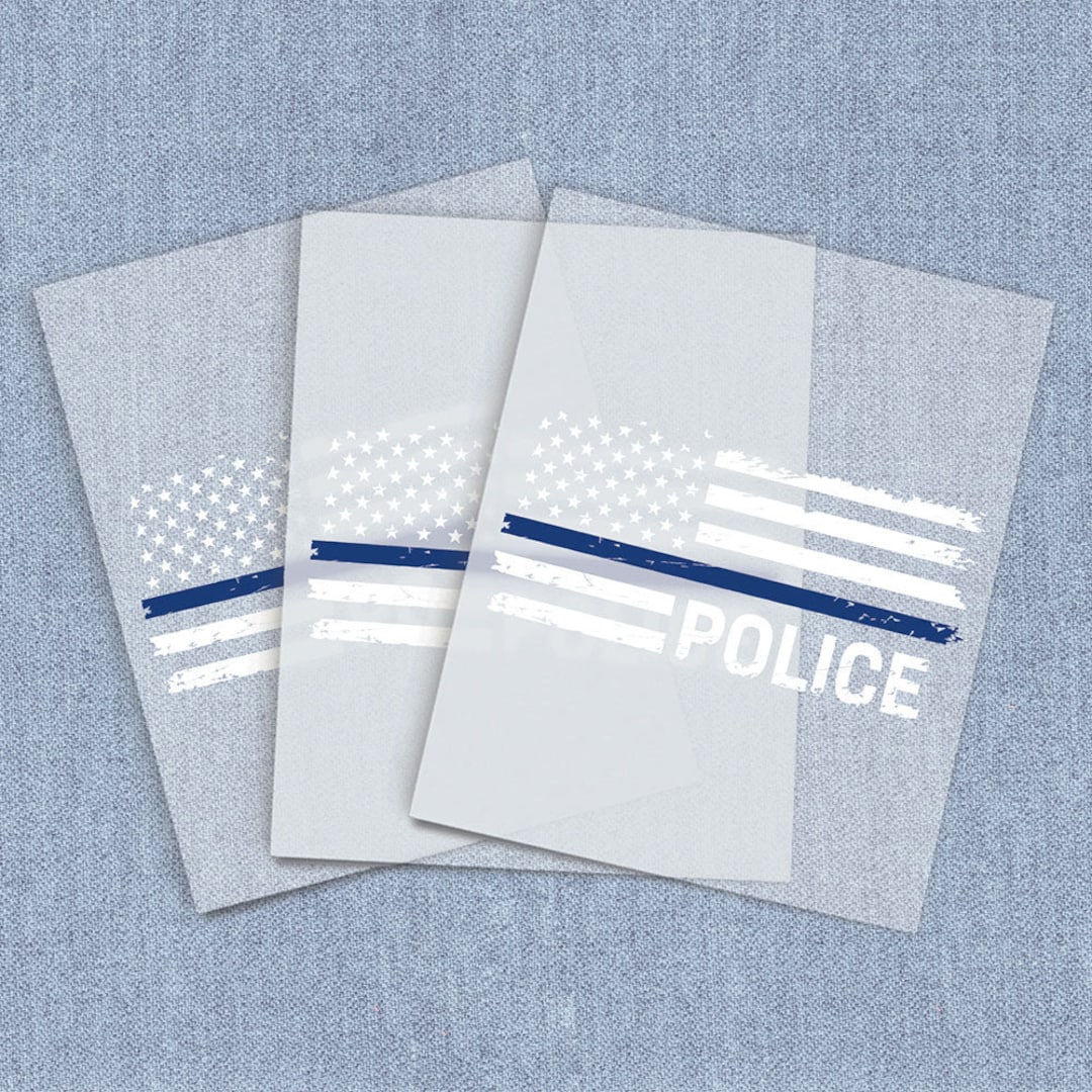 Police Flag DTF Heat Transfer, American Pride Iron-on Transfer, Direct ...