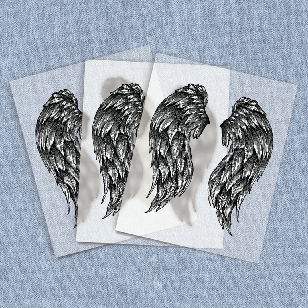 Wings Direct-to-film Transfers, DTF Heat Transfer, Iron-on Angel Wings ...