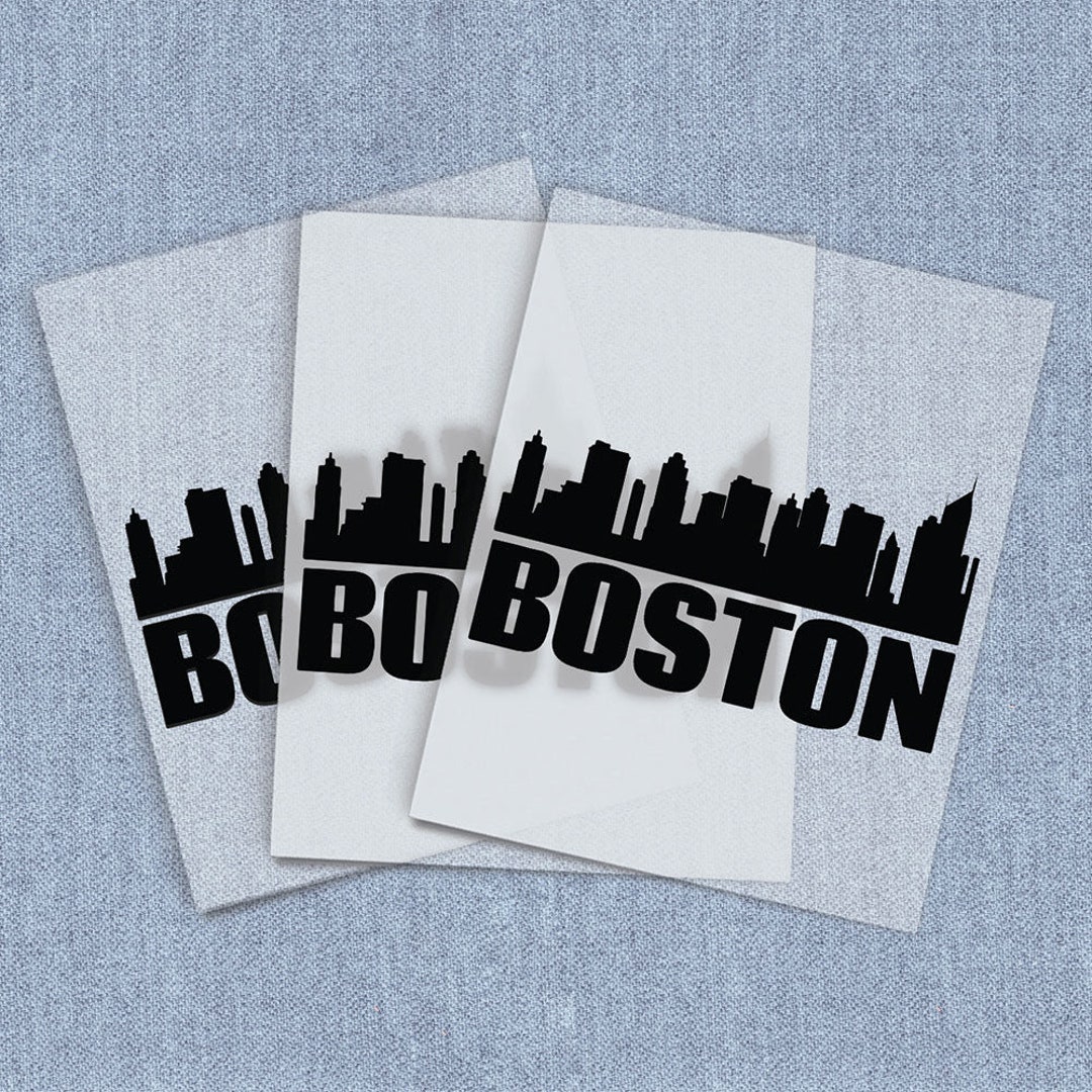 Boston Outline, DTF Heat Transfer, Floral Iron-on Transfer, Direct-to ...