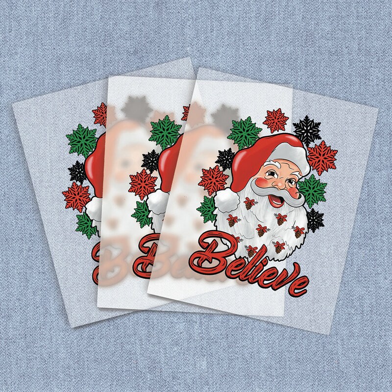 Santa Iron On - Etsy