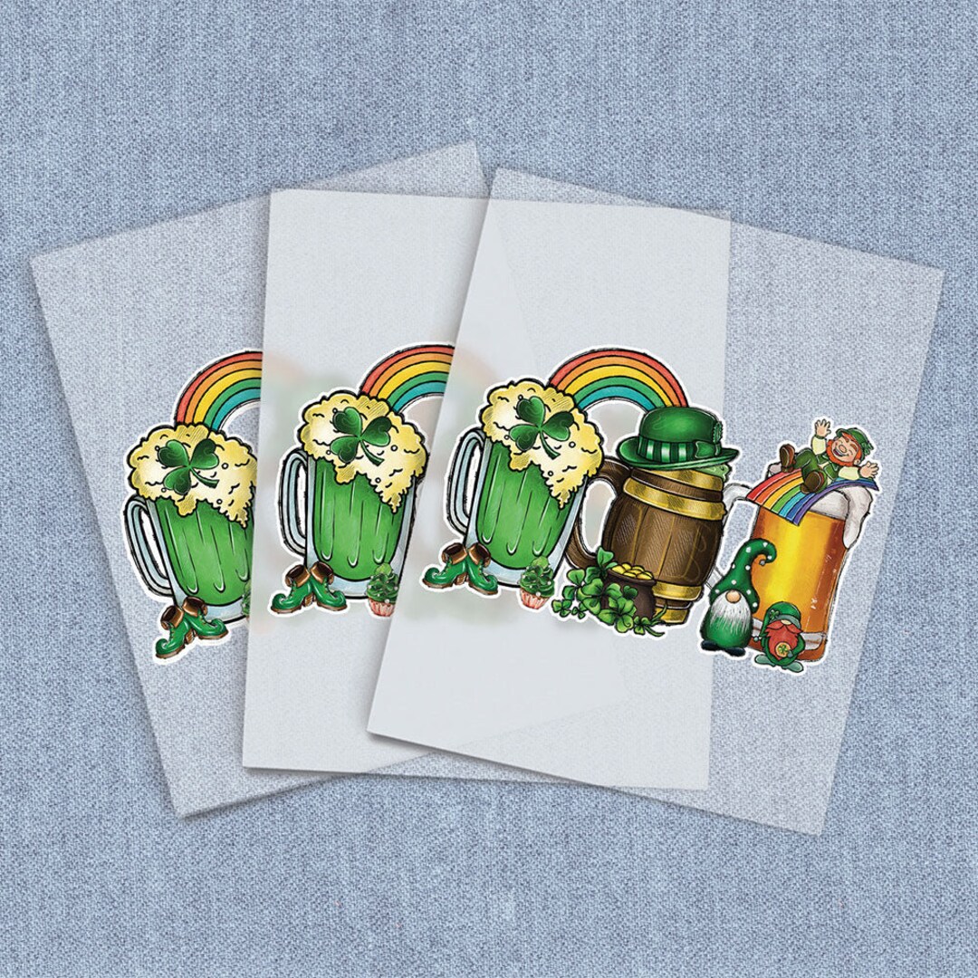 St. Patricks Day Beer Iron-on Heat Transfer, Leprechaun DTF Transfers ...