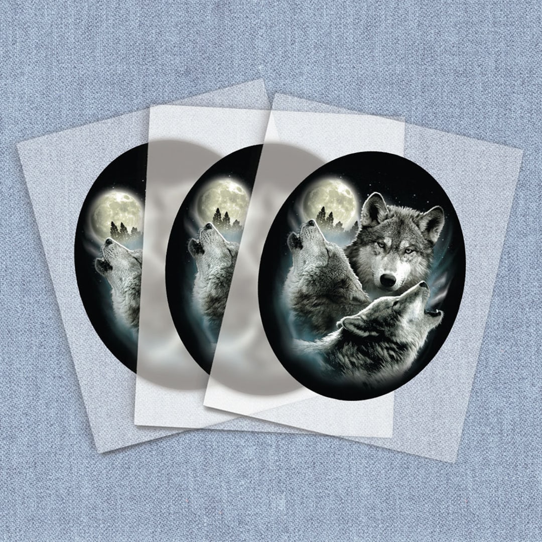 Three Wolves DTF Heat Transfer, Wildlife Iron-on Transfer, Direct-to ...
