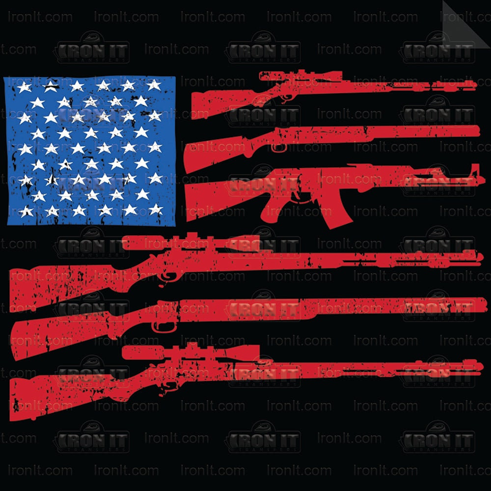 2nd Amendment DTF Heat Transfer Gun Flag Direct-to-film - Etsy