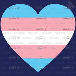Pride DTF Heat Transfer, Trans Heart Direct-to-film Iron-on Transfer ...