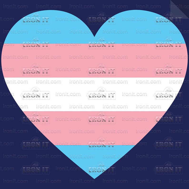 Pride DTF Heat Transfer, Trans Heart Direct-to-film Iron-on Transfer ...
