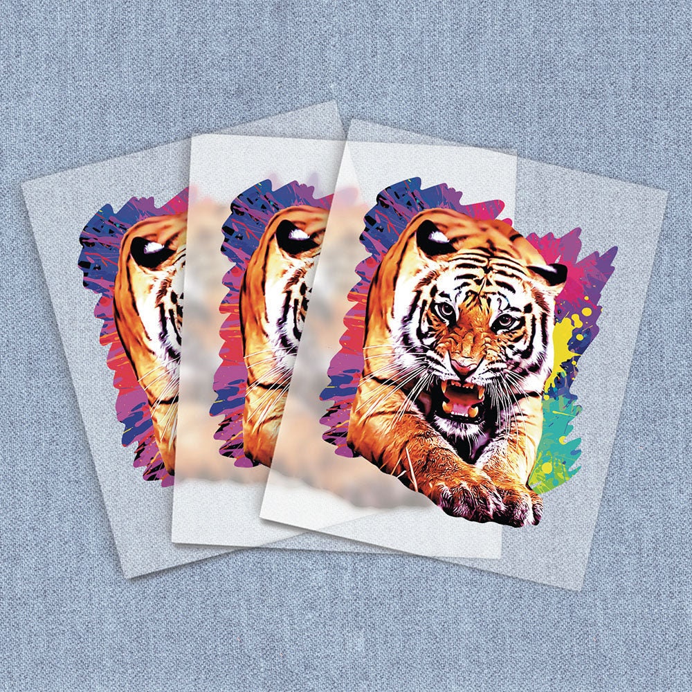 Tiger Jungle Direct-to-film Transfers Tiger DTF Heat - Etsy