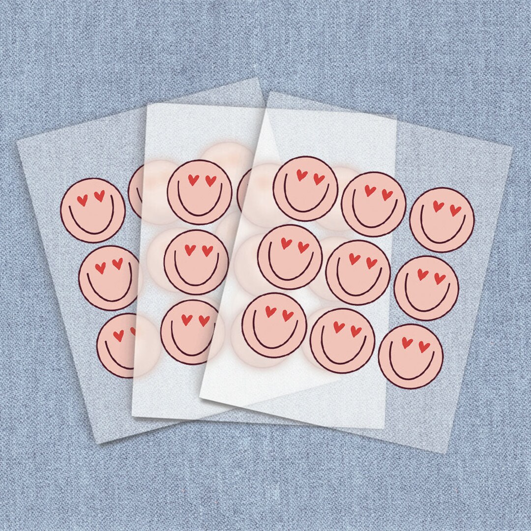 Heart Faces, DTF Heat Transfer, Heart Faces, Iron-on Transfer, Direct ...