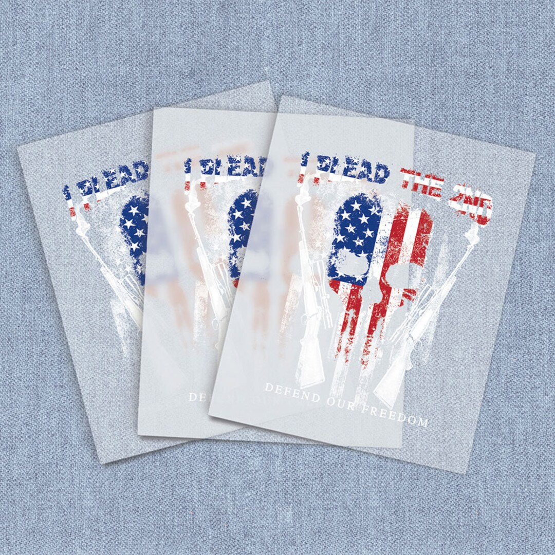 I Plead the 2nd Direct-to-film Transfers, 2nd Amendment DTF Heat Transfer, Iron-on Home Iron ...
