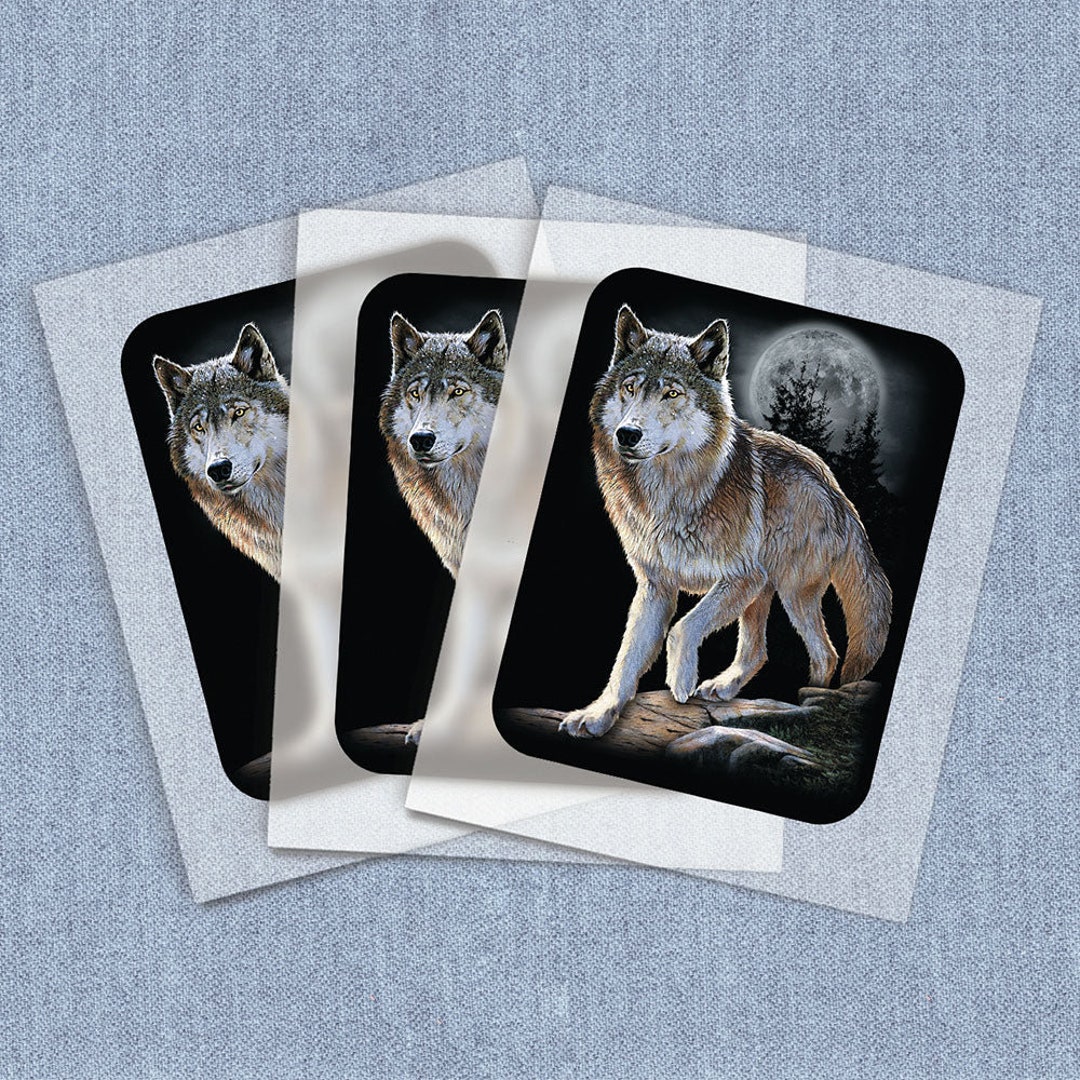 Wolf Alert Iron-on Heat Transfer, Moon, Wilderness DTF Transfers ...