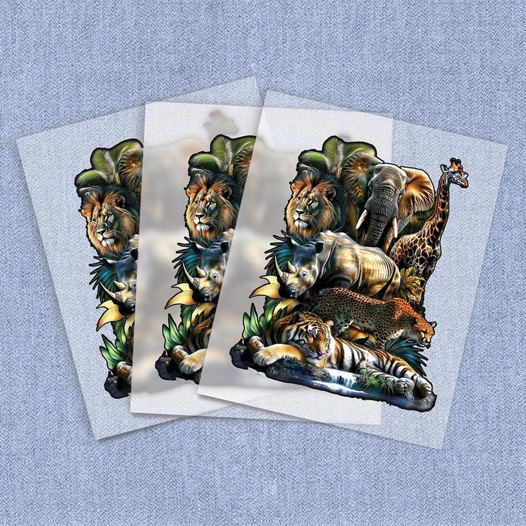 Exotic Collage, DTF Heat Transfer, Iron-on Transfer, Direct-to-film ...