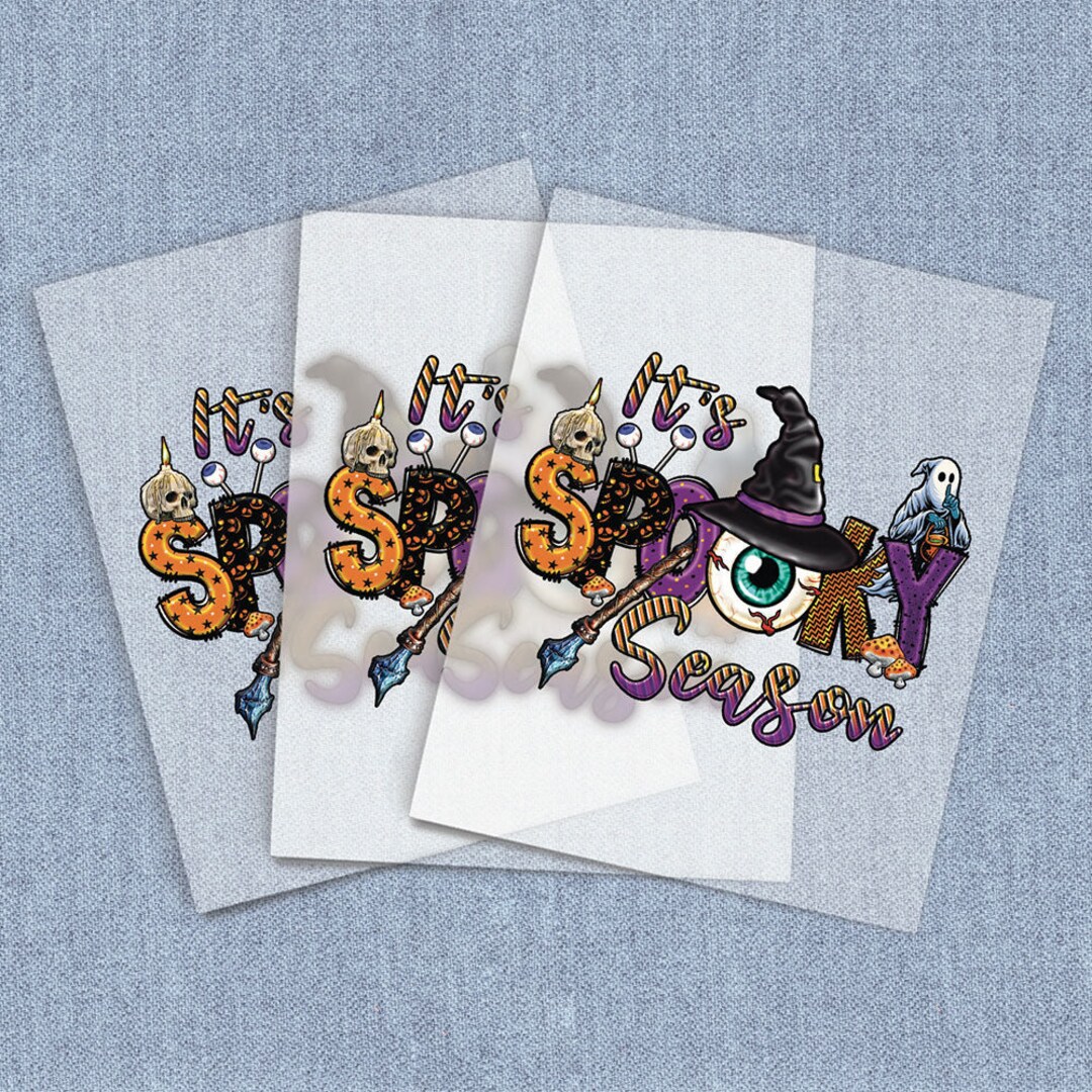 Spooky Season Iron-on Heat Transfer, Halloween DTF Transfers, Home Iron ...