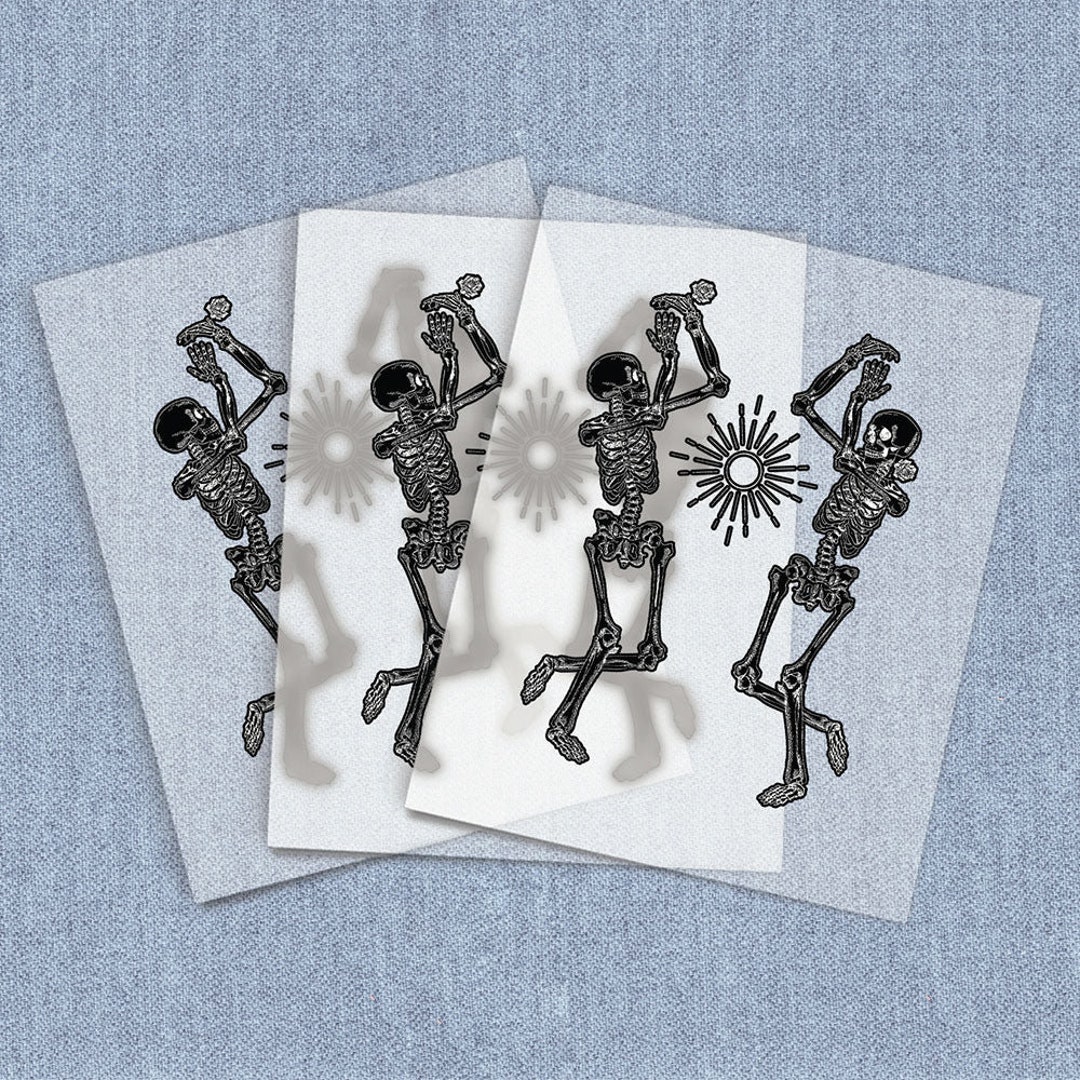 Dancing Sun Skeletons DTF Heat Transfer, Iron-on Transfer, Direct-to ...
