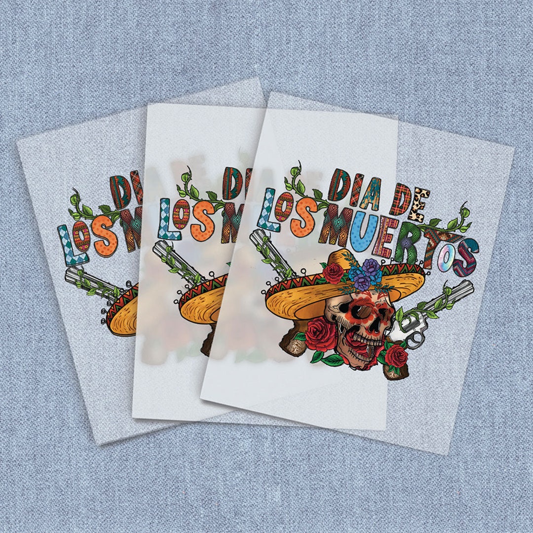 Dia De Los Muertos DTF Heat Transfer, Skull Iron-on Transfer, Direct-to ...