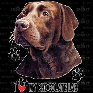 Chocolate Lab Direct-to-film Transfers, Animal DTF Heat Transfer, Iron ...