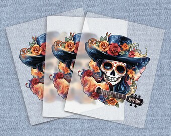 Skull Bouquet Day of the Dead Direct-to-film Transfers, DTF Heat ...