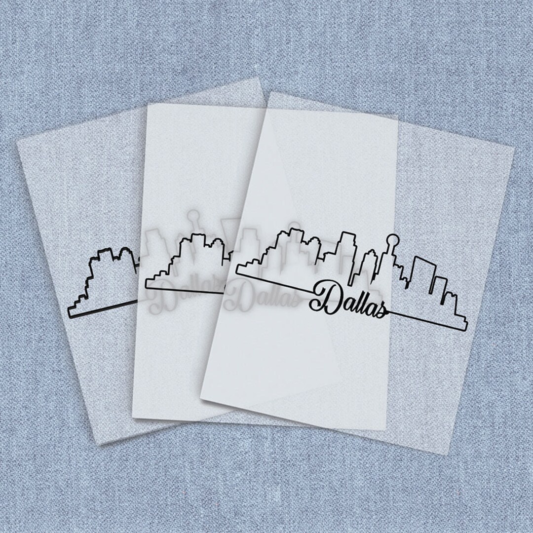 Dallas Outlines, DTF Heat Transfer, Floral Iron-on Transfer, Direct-to ...