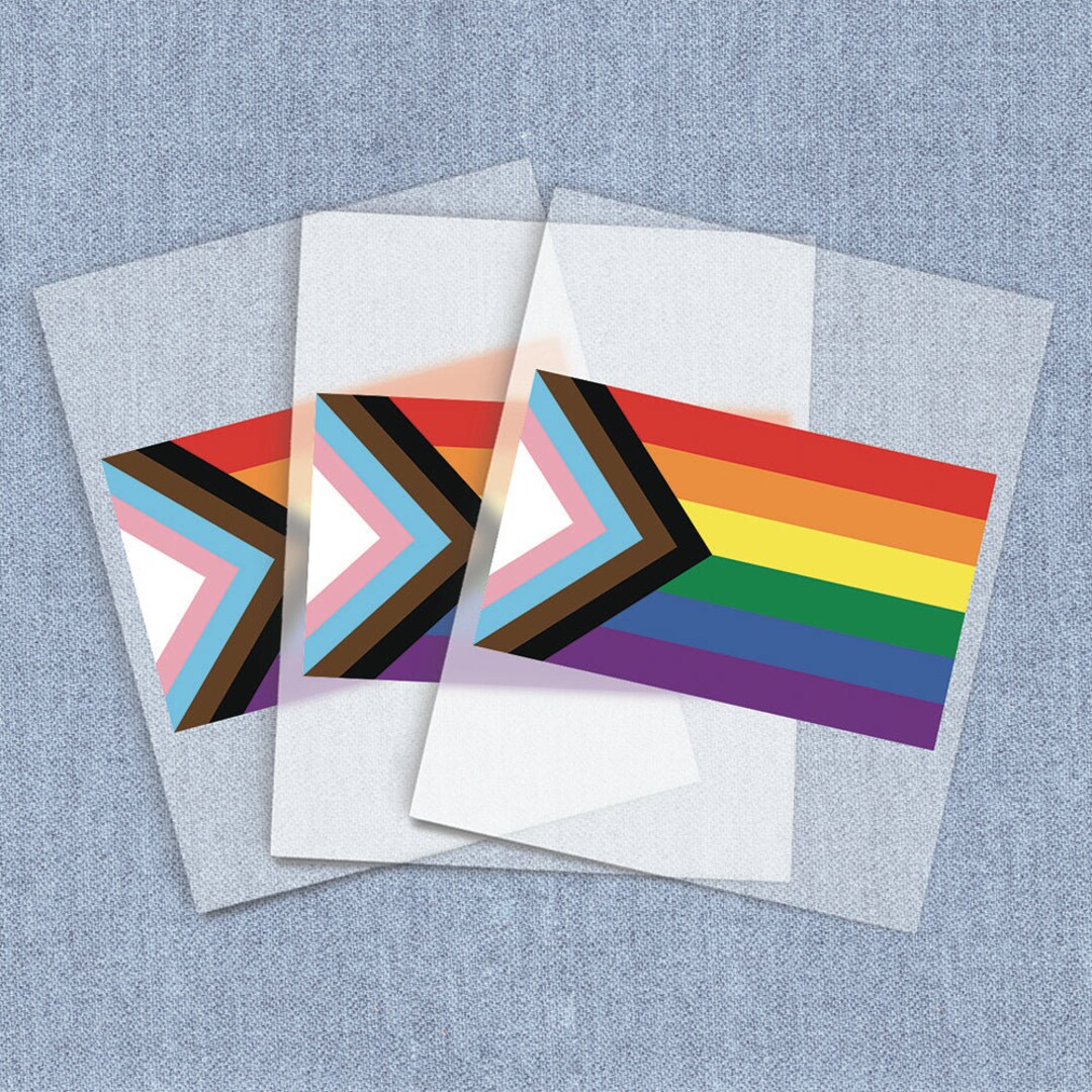 Progress Flag Iron-on Transfer, Pride DTF Digital Heat Transfer ...