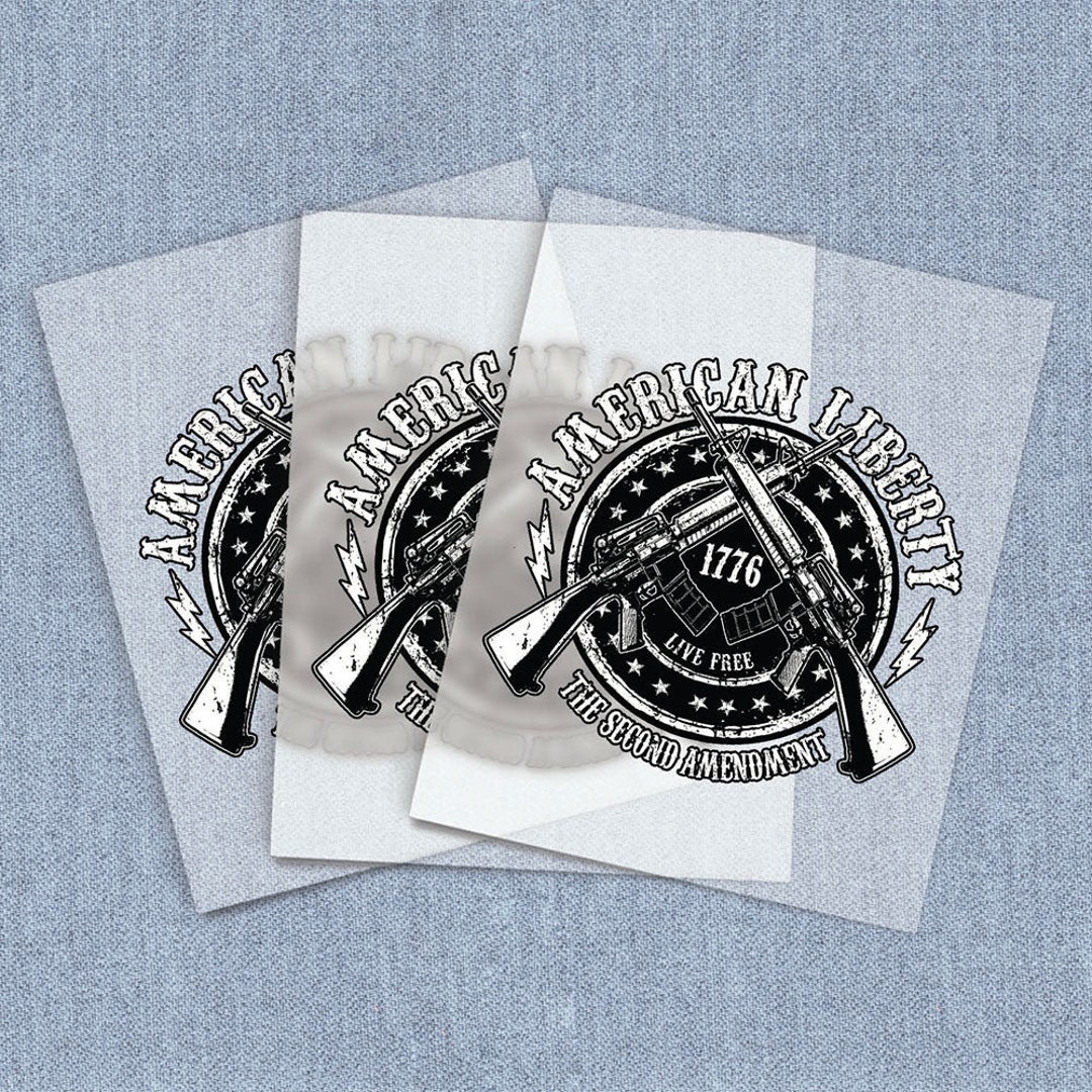 American Liberty Iron-on Heat Transfer, 2nd Amendment DTF Transfers, Home Iron Digital Craft ...