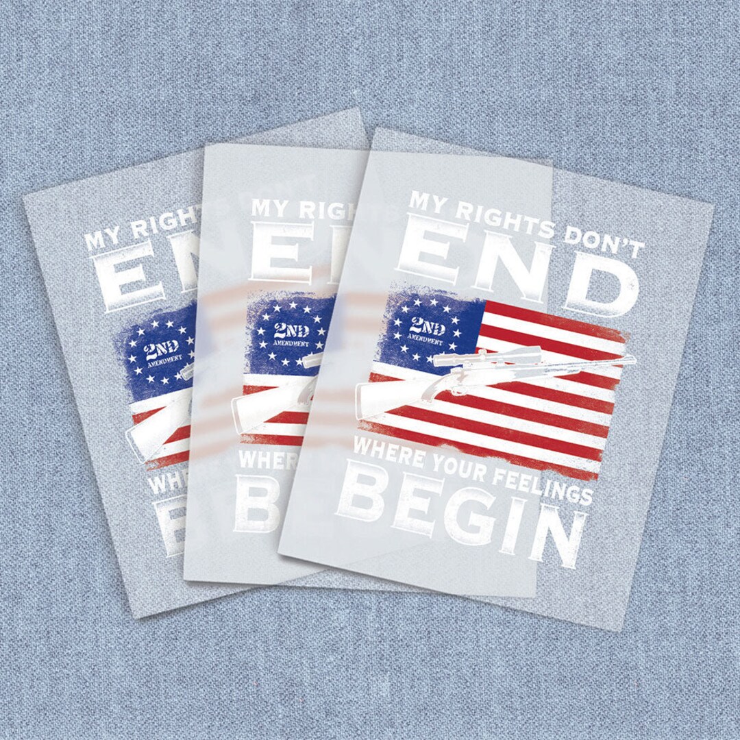 My Rights Direct-to-film Transfers, 2nd Amendment DTF Heat Transfer, Iron-on Home Iron Transfers ...