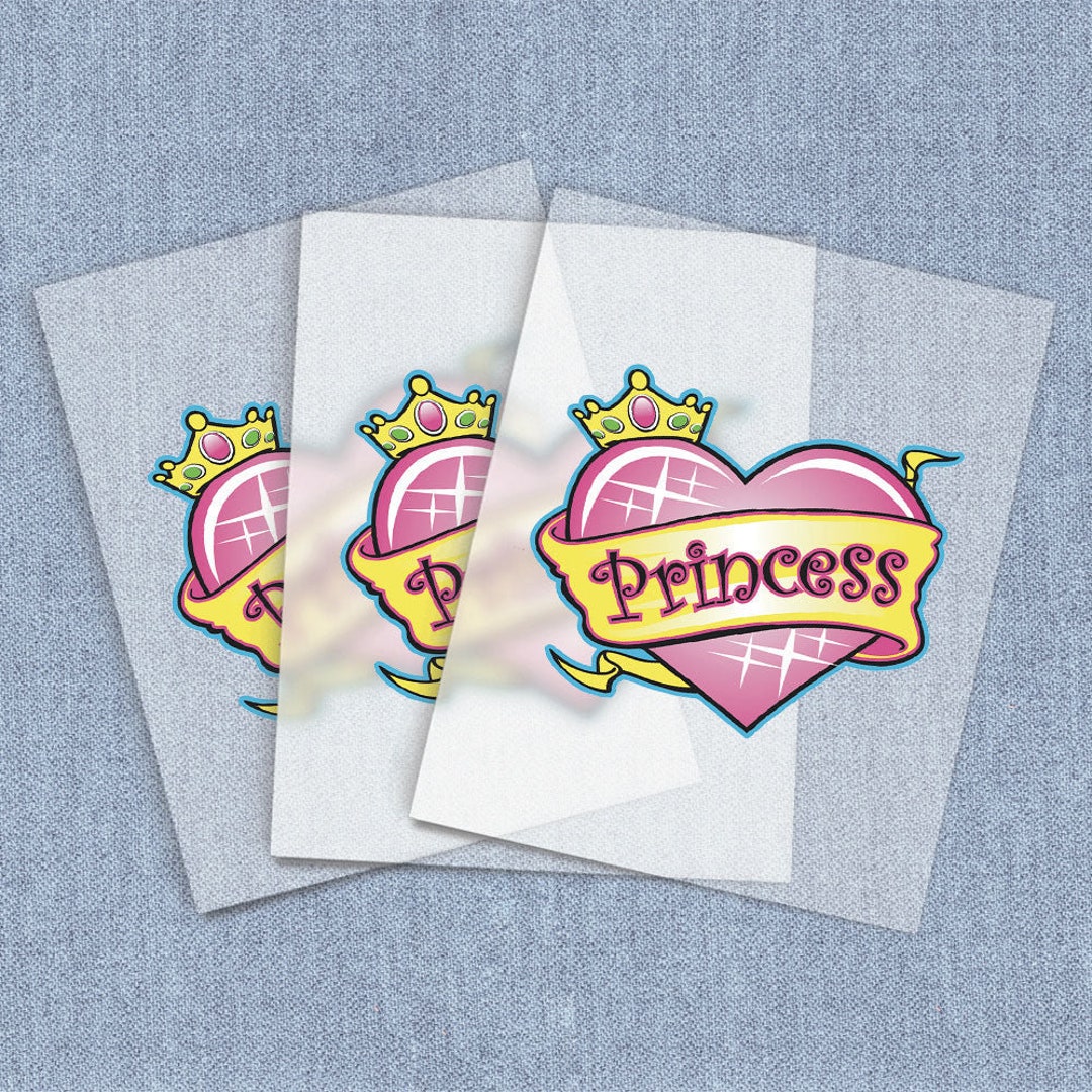 Princess Heart Neon, DTF Heat Transfer, Iron-on Transfer, Direct-to ...