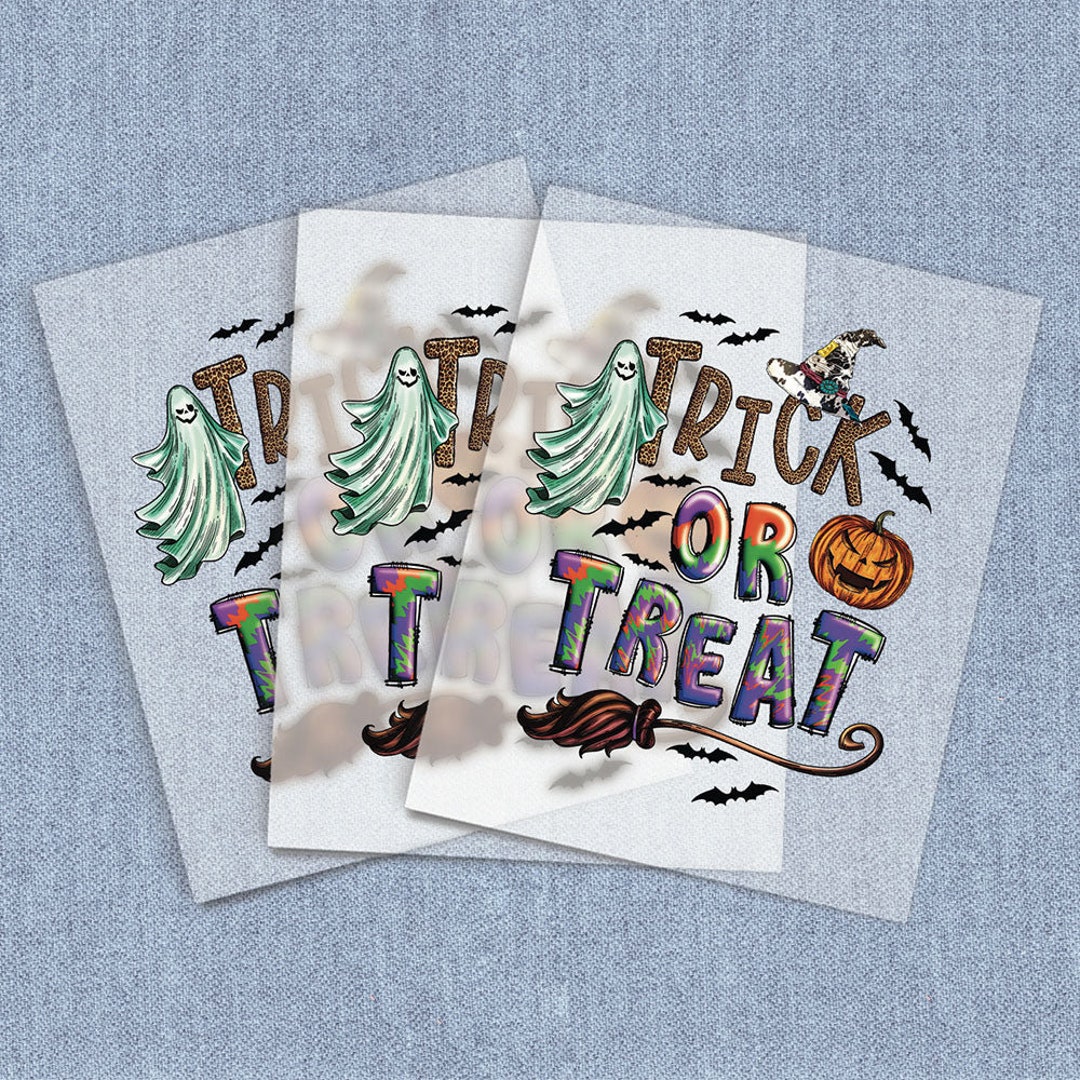 Trick or Treat DTF Heat Transfer, Halloween Iron-on Transfer, Direct-to ...