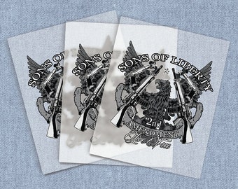 Live Free or Die Direct-to-film Transfers, 2nd Amendment DTF Heat Transfer, Iron-on Home Iron ...