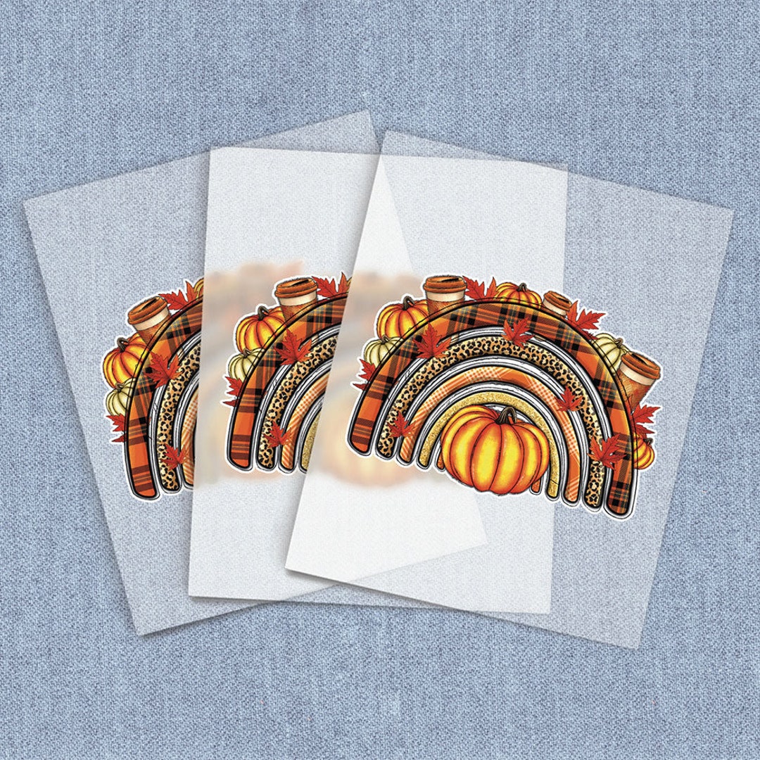 Rainbow Pumpkins Direct-to-film Transfers, Pumpkin Spice Coffee DTF ...